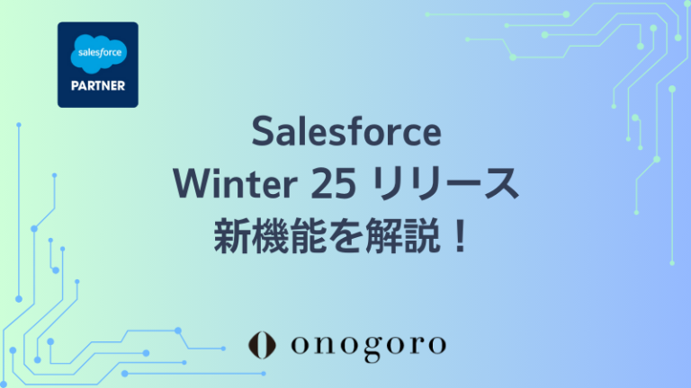 Salesforce Winter ’25 リリースの新機能を解説！ | Onogoro media